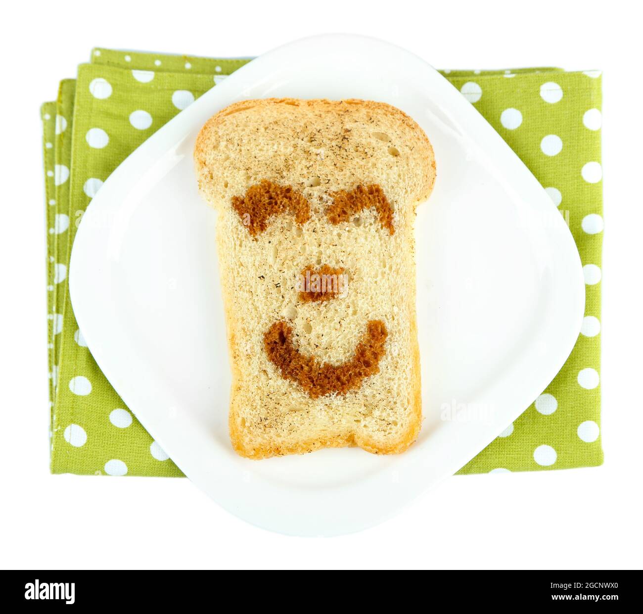 Funny toast, isolated on white Stock Photo - Alamy