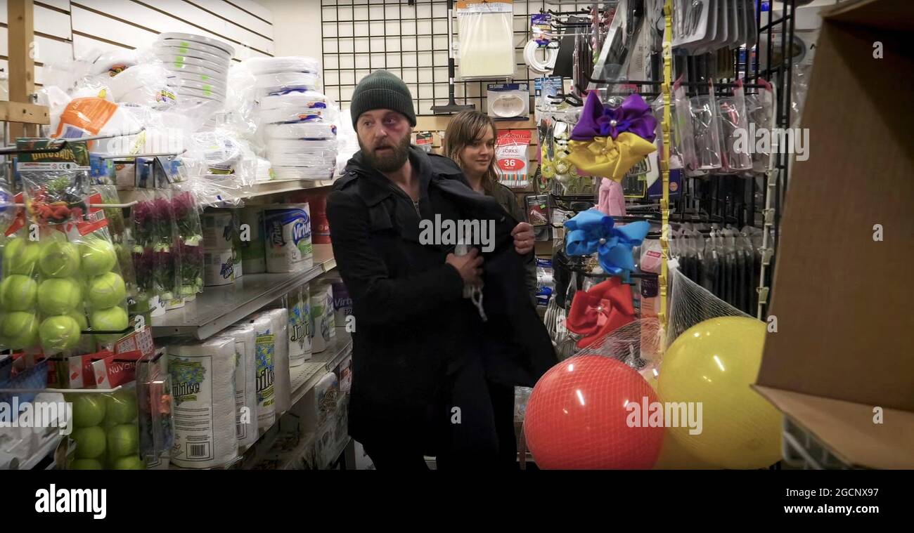 FULLY REALIZED HUMANS, from left: Joshua Leonard, Jess Weixler, 2020. © Gravitas Ventures ...