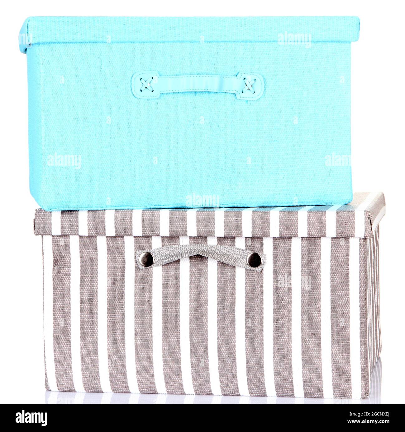 Textile boxes, isolated on white Stock Photo - Alamy