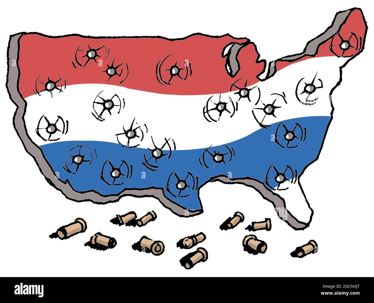 Bullet usa flag in hi-res stock photography and images - Alamy