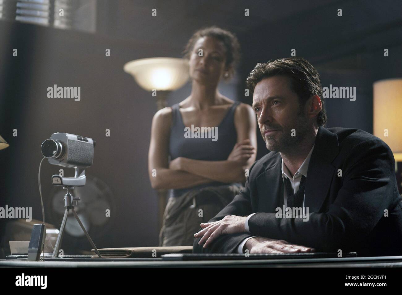 REMINISCENCE, from left: Thandiwe, Newton, Hugh Jackman, 2021. ph: Ben ...