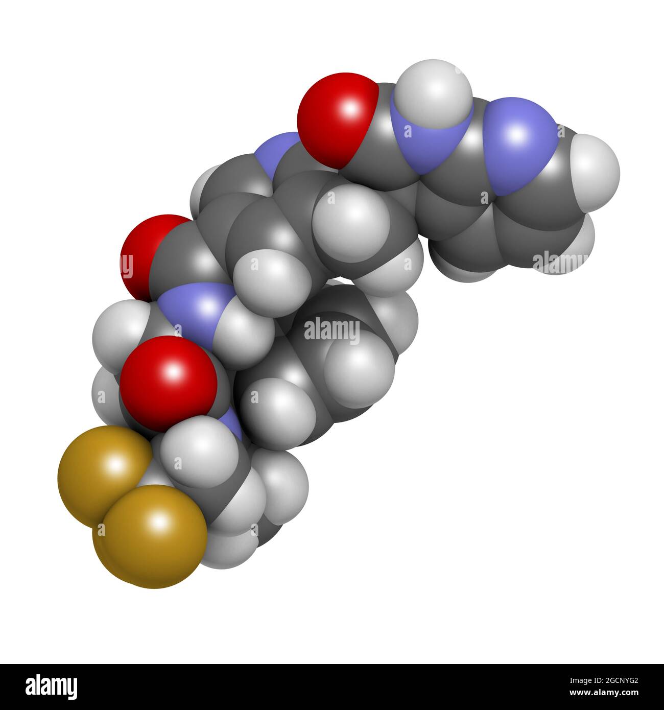 Ubrogepant migraine drug molecule (CGRP receptor antagonist Stock Photo ...