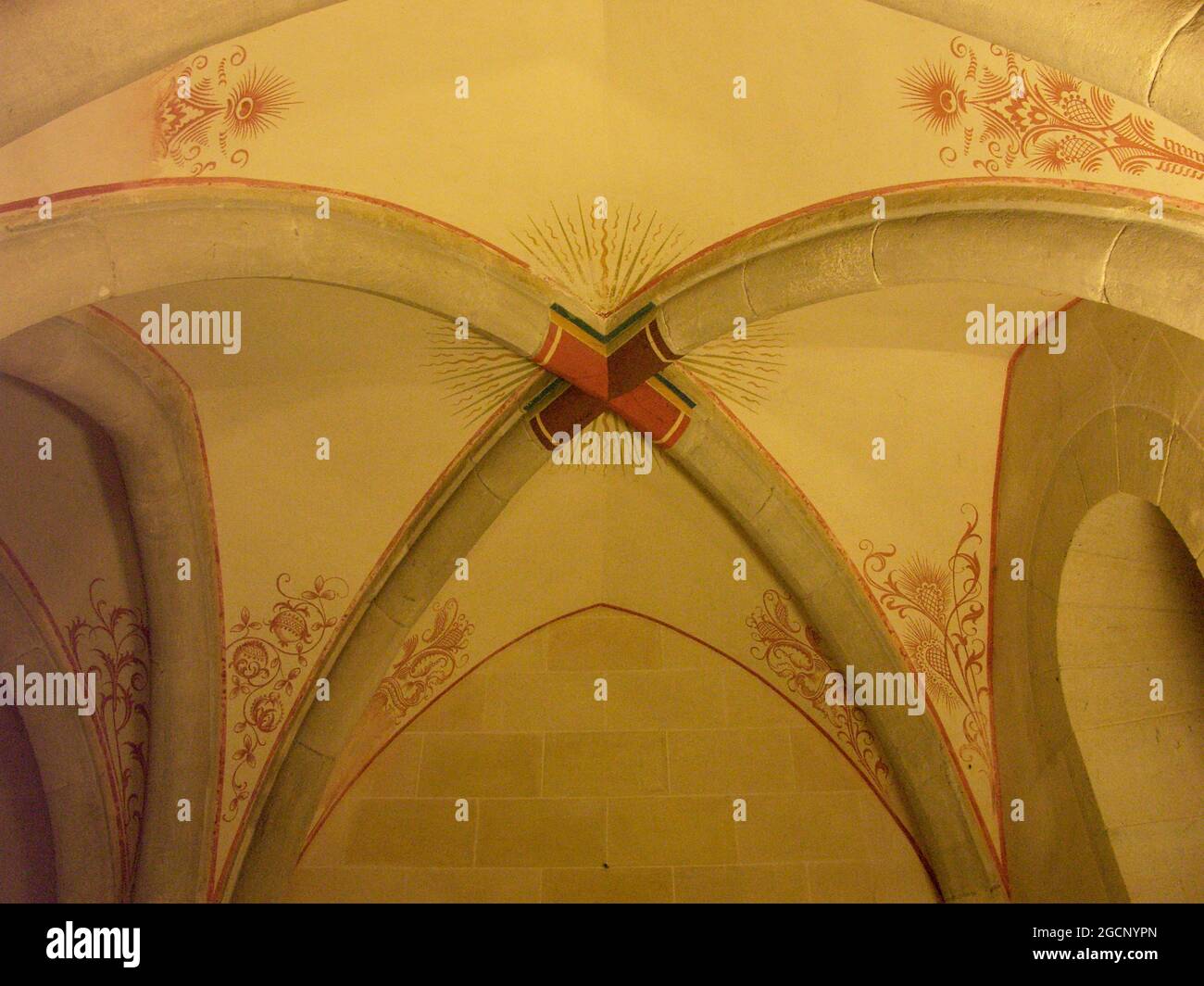 Bebenhausen Abbey (former Cistercian monastery): ceiling vault, part of ...