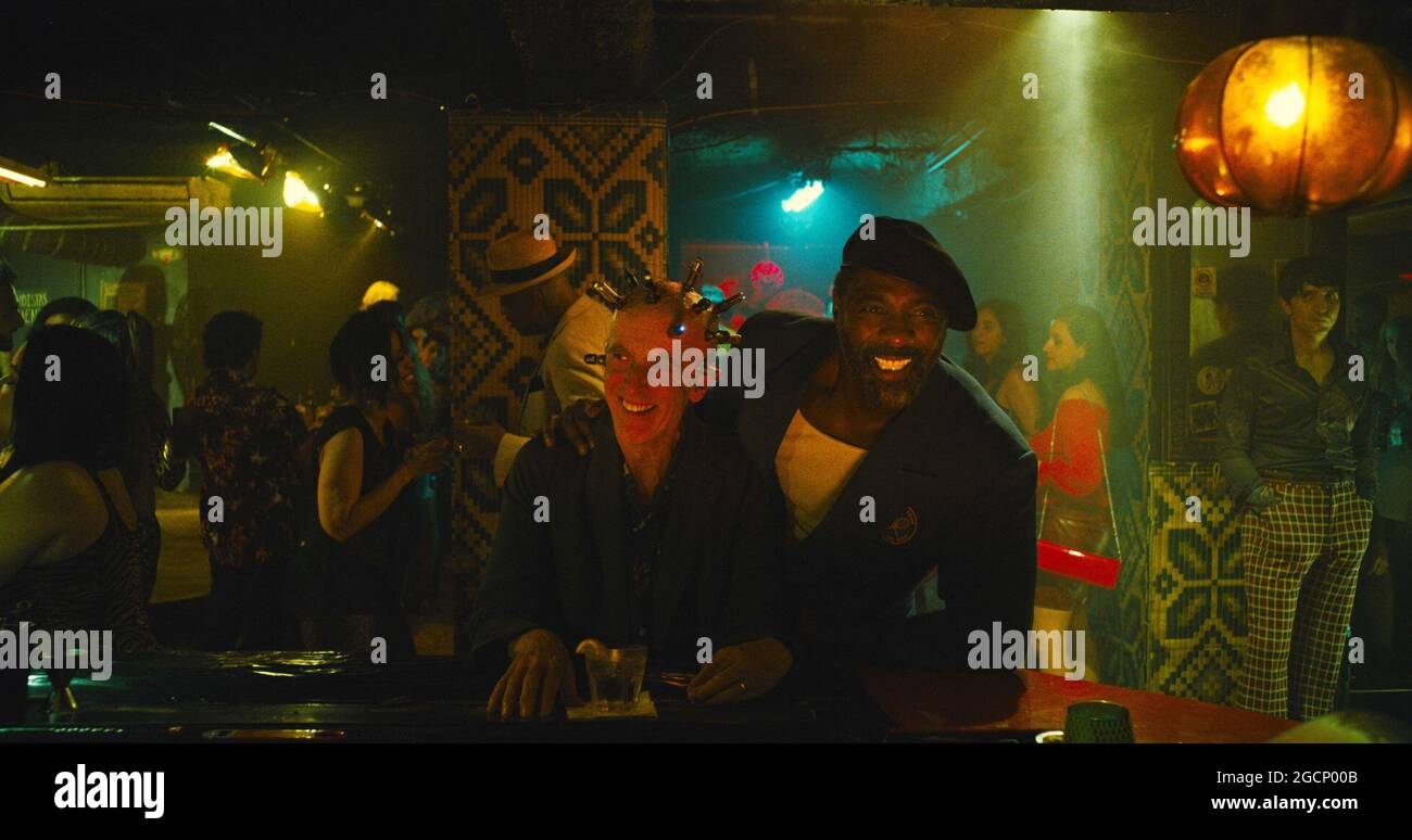 THE SUICIDE SQUAD, from left: Peter Capaldi as Thinker, Idris Elba as ...