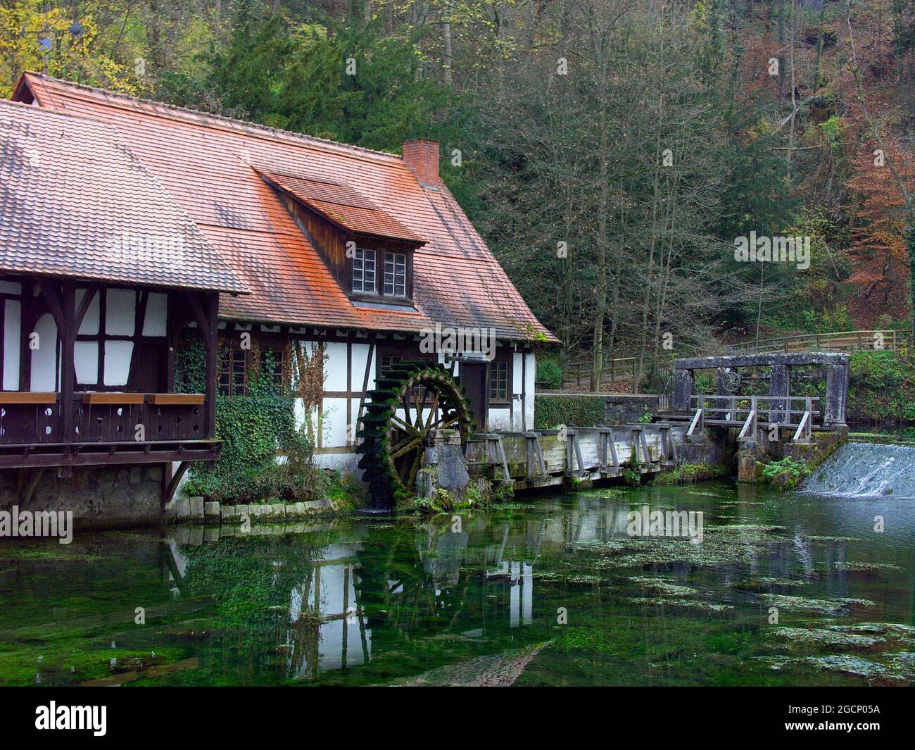 Blaubeuren: historic hammer mill at the Blautopf, Alb-Donau District ...