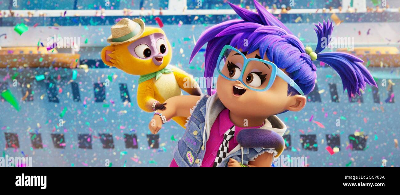 VIVO, from left: Vivo (voice: Lin-Manuel Miranda), Gabi (voice ...