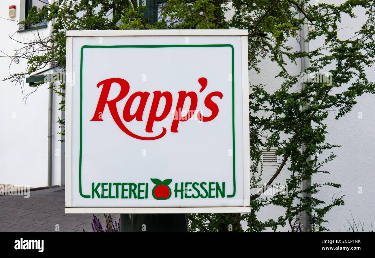 KARBEN, GERMANY - 2020-05-26: Logo from RAPPS Applewine. Rapp's ...