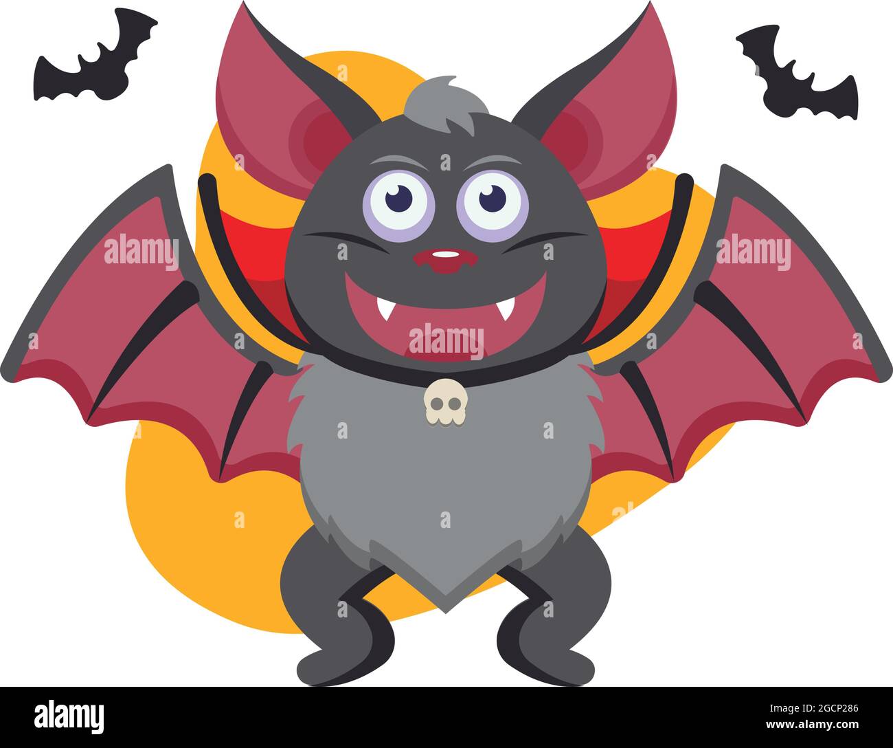 Kawaii cartoon of a bat Halloween vampire Stock Vector Image & Art - Alamy