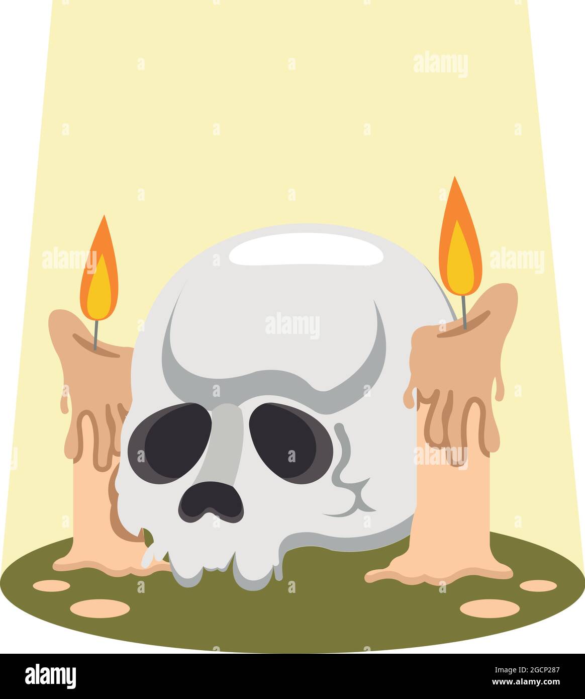 Skull and candle clip art hi-res stock photography and images - Alamy