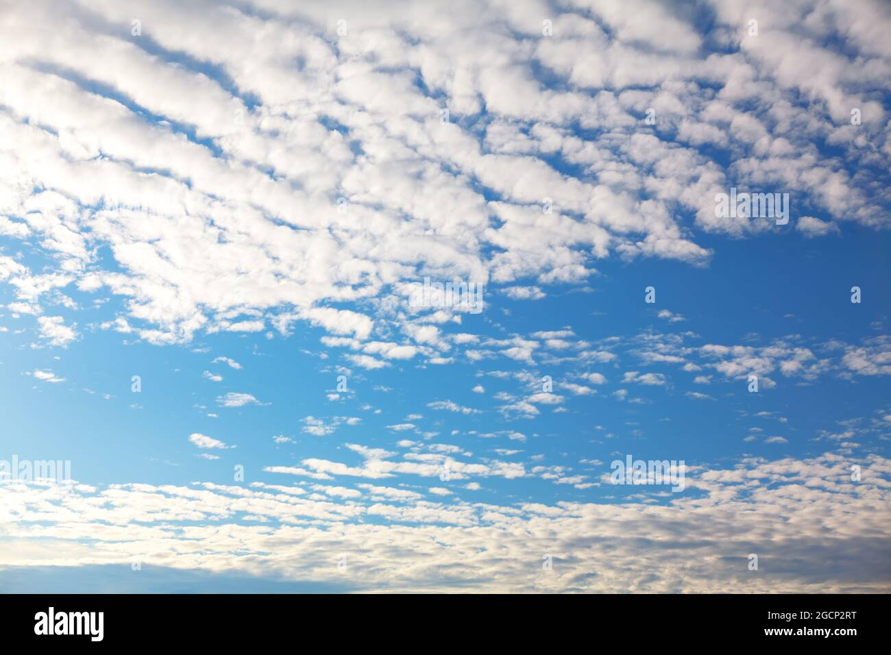 Cirrocumulus atmospheric instability clouds. Sky in the daytime Stock ...