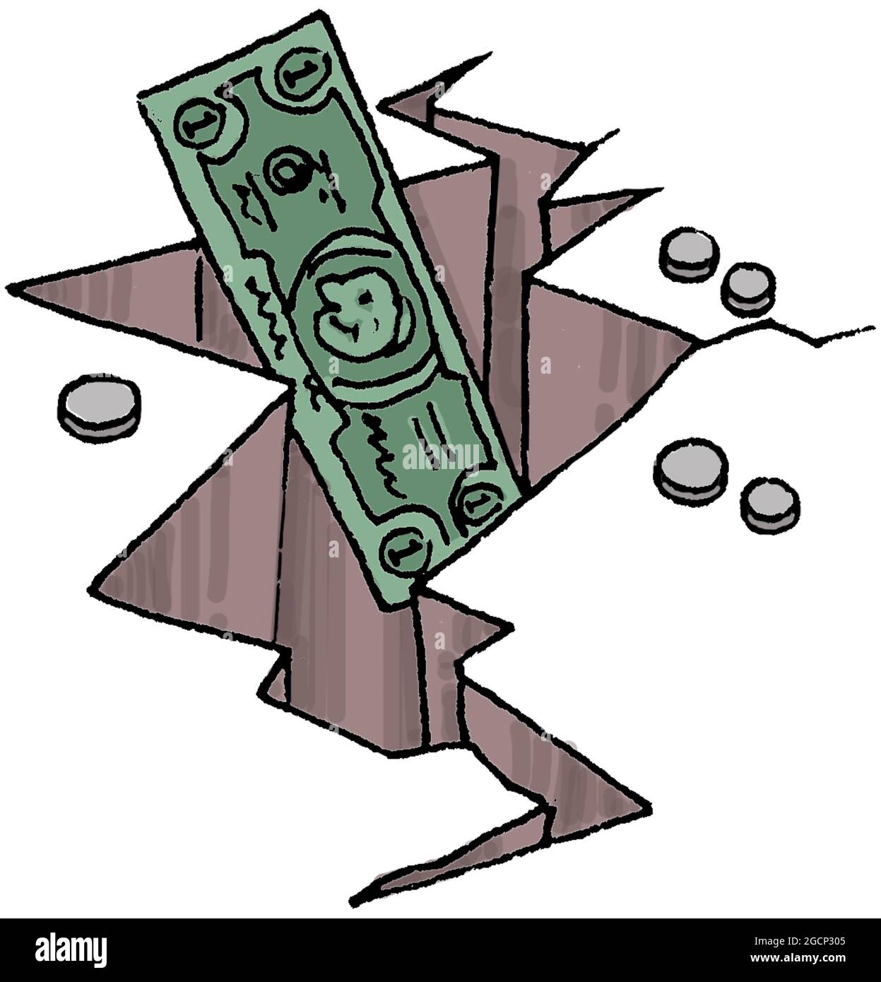 Falling Through the Cracks Stock Photo - Alamy