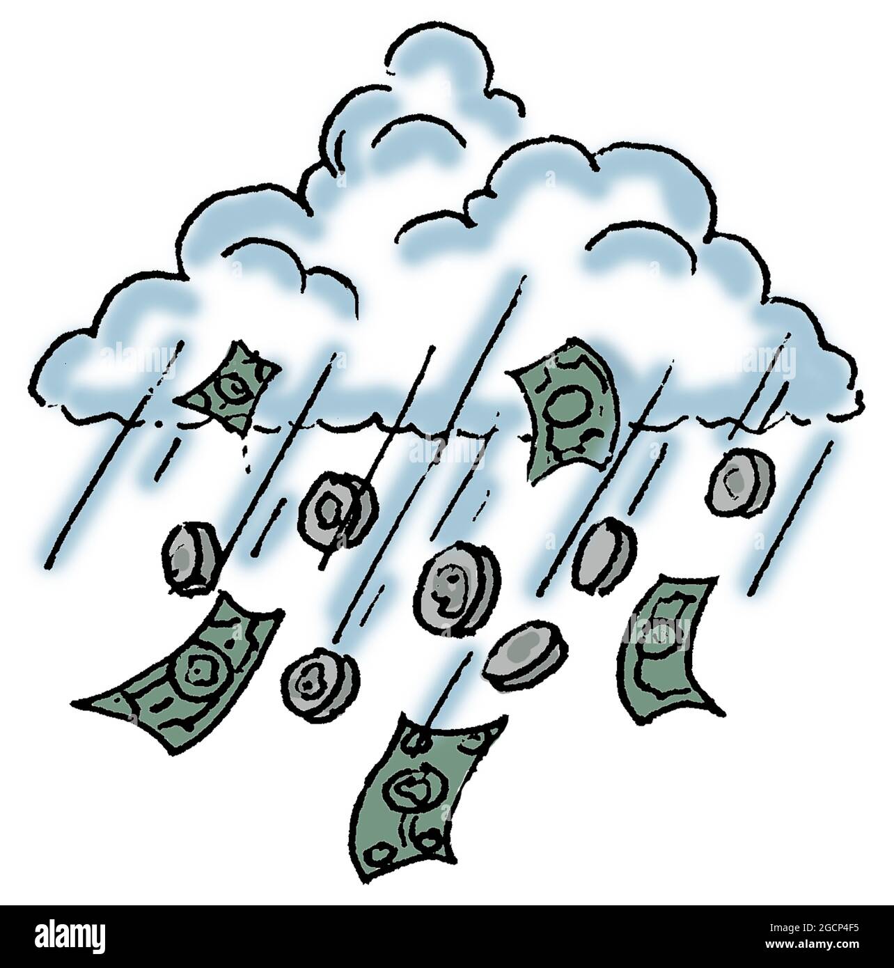 Raining money Cut Out Stock Images & Pictures - Alamy
