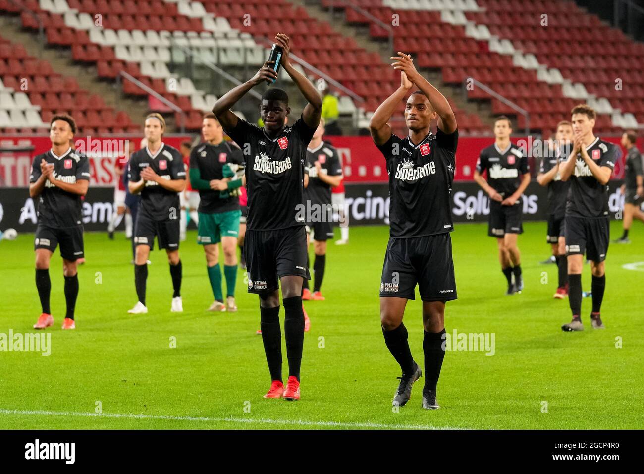 UTRECHT, NETHERLANDS - AUGUST 9: Mitchy Ntelo of MVV Maastricht and ...