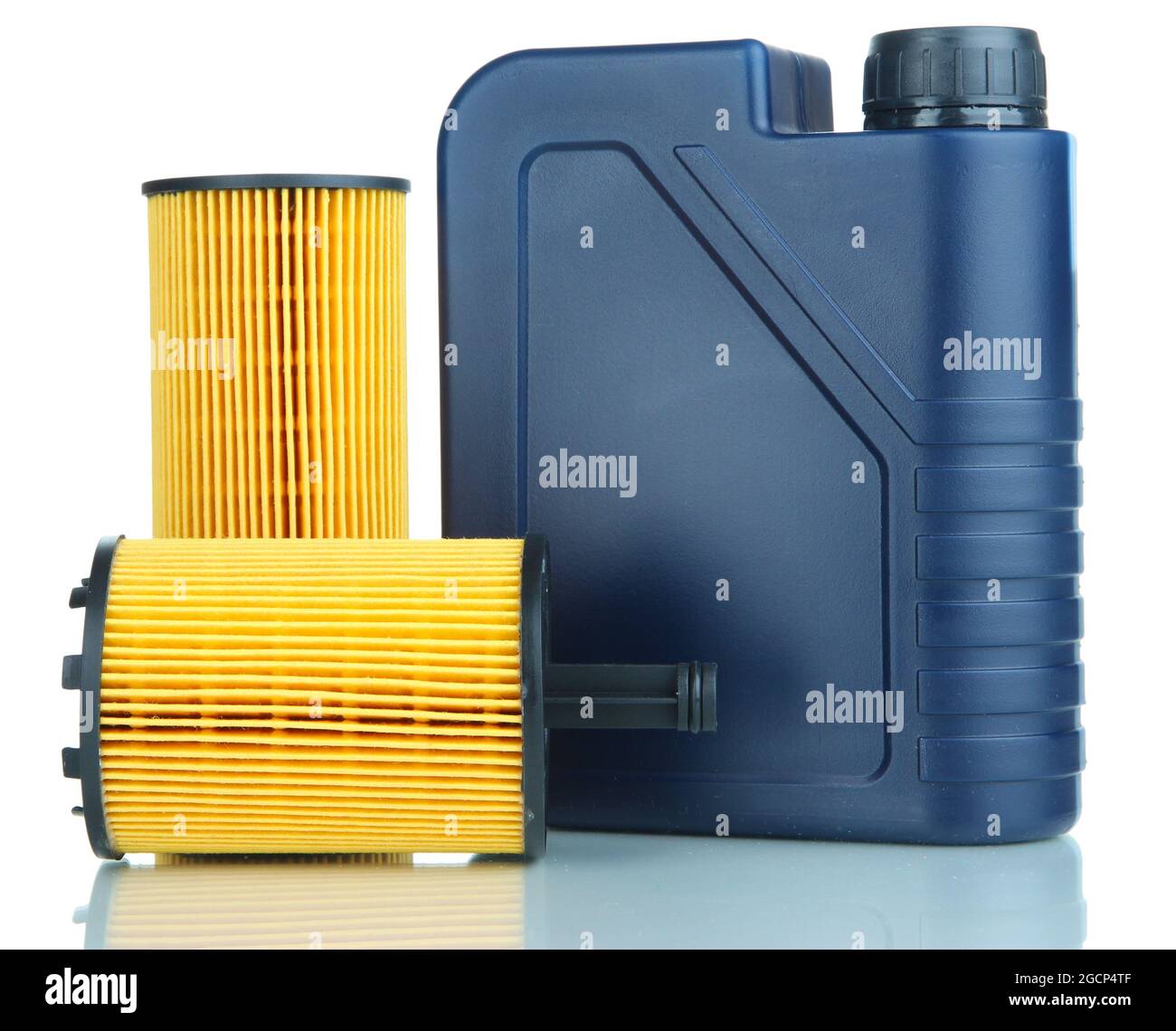 Motor oil canister and filters isolated on white Stock Photo - Alamy