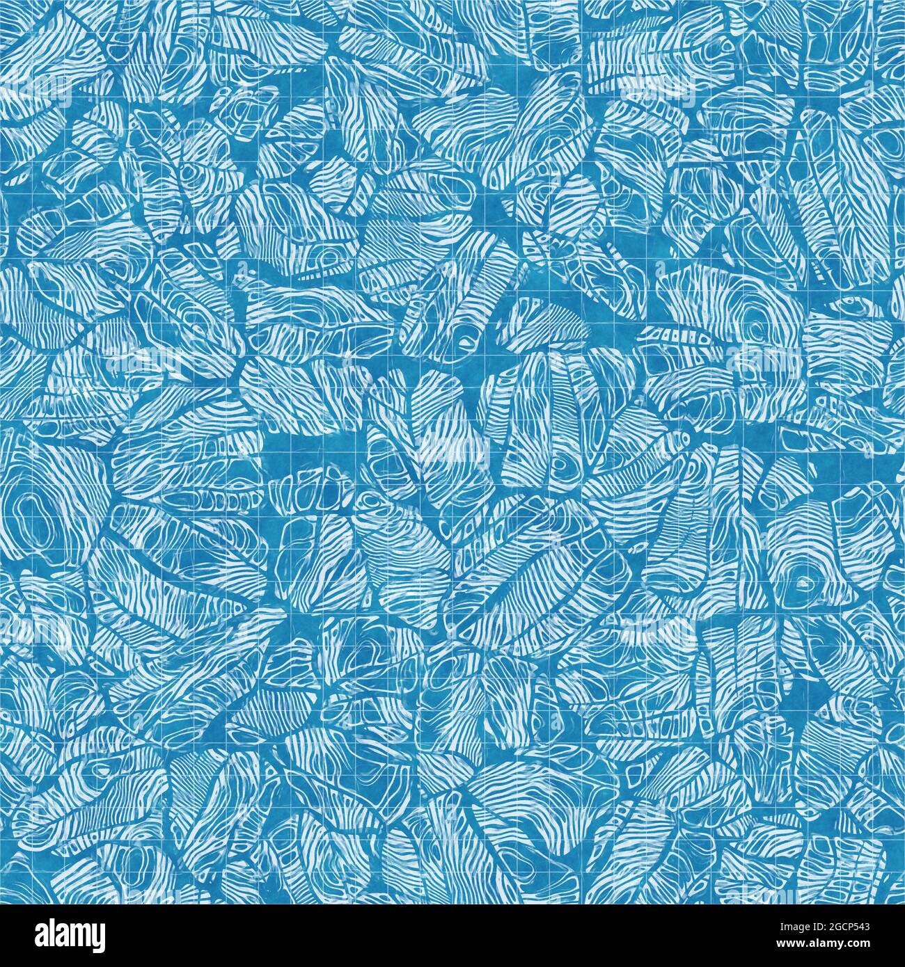 Seamless bright blue blueprint pattern for textile and print Stock ...