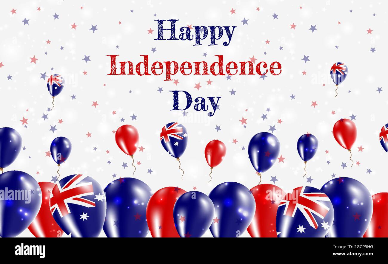 Australia Independence Day Patriotic Design. Balloons in Australian ...