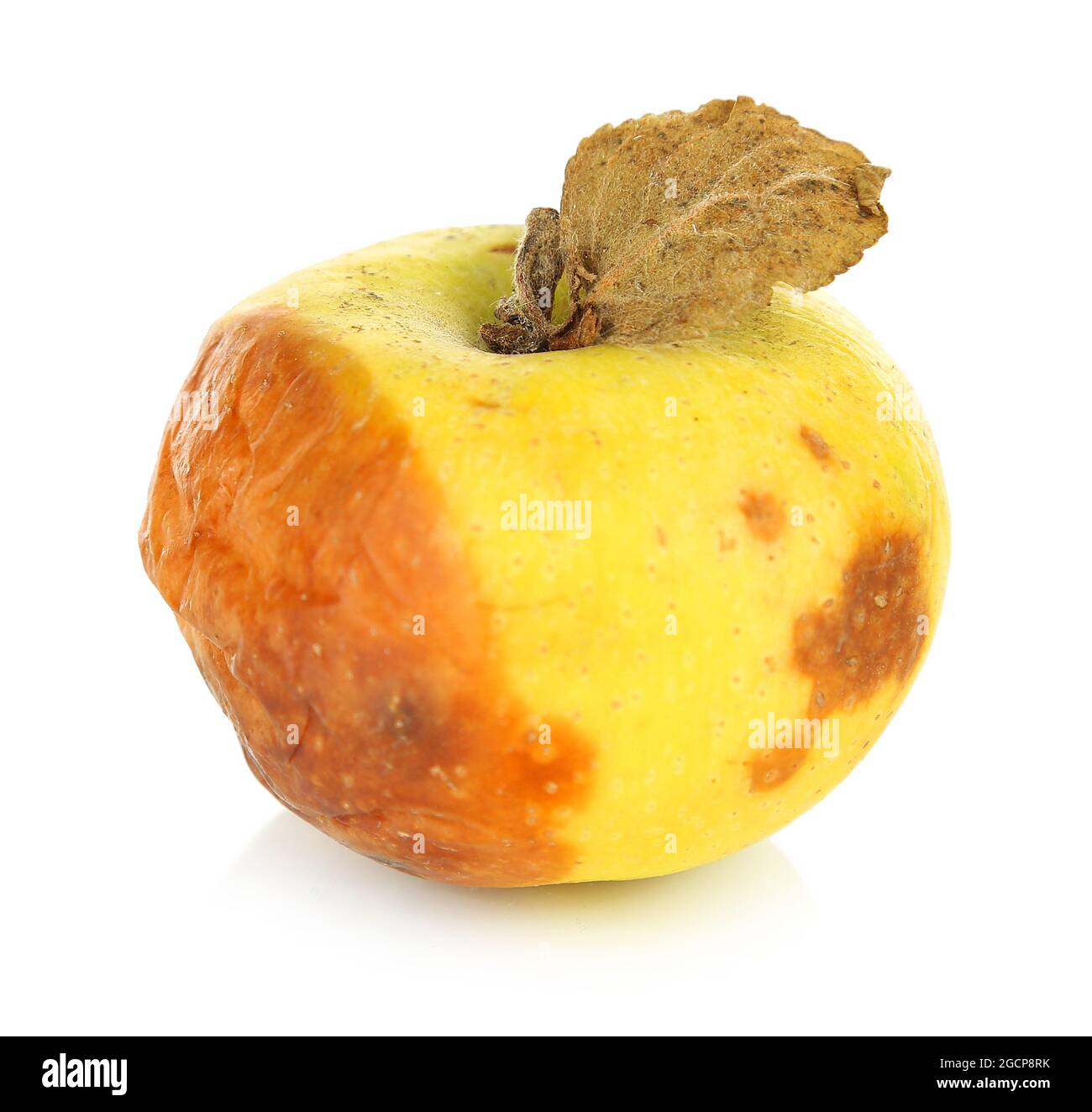 Rotten apple isolated on white Stock Photo - Alamy