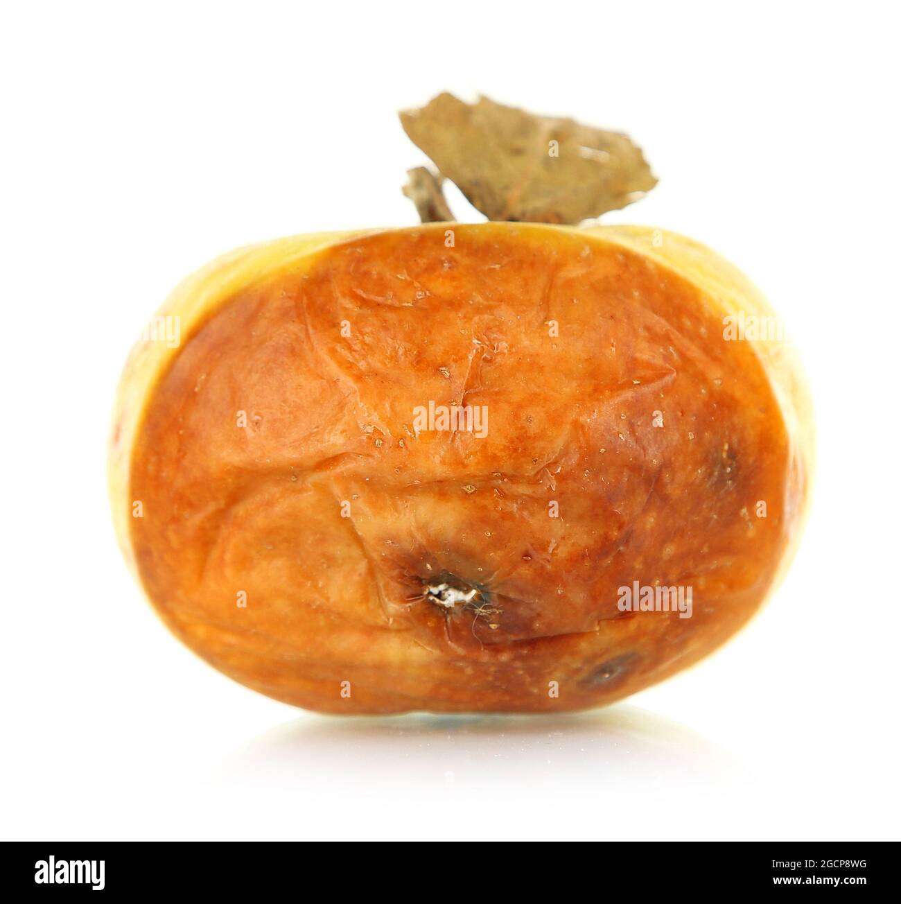 Rotten apple isolated on white Stock Photo - Alamy
