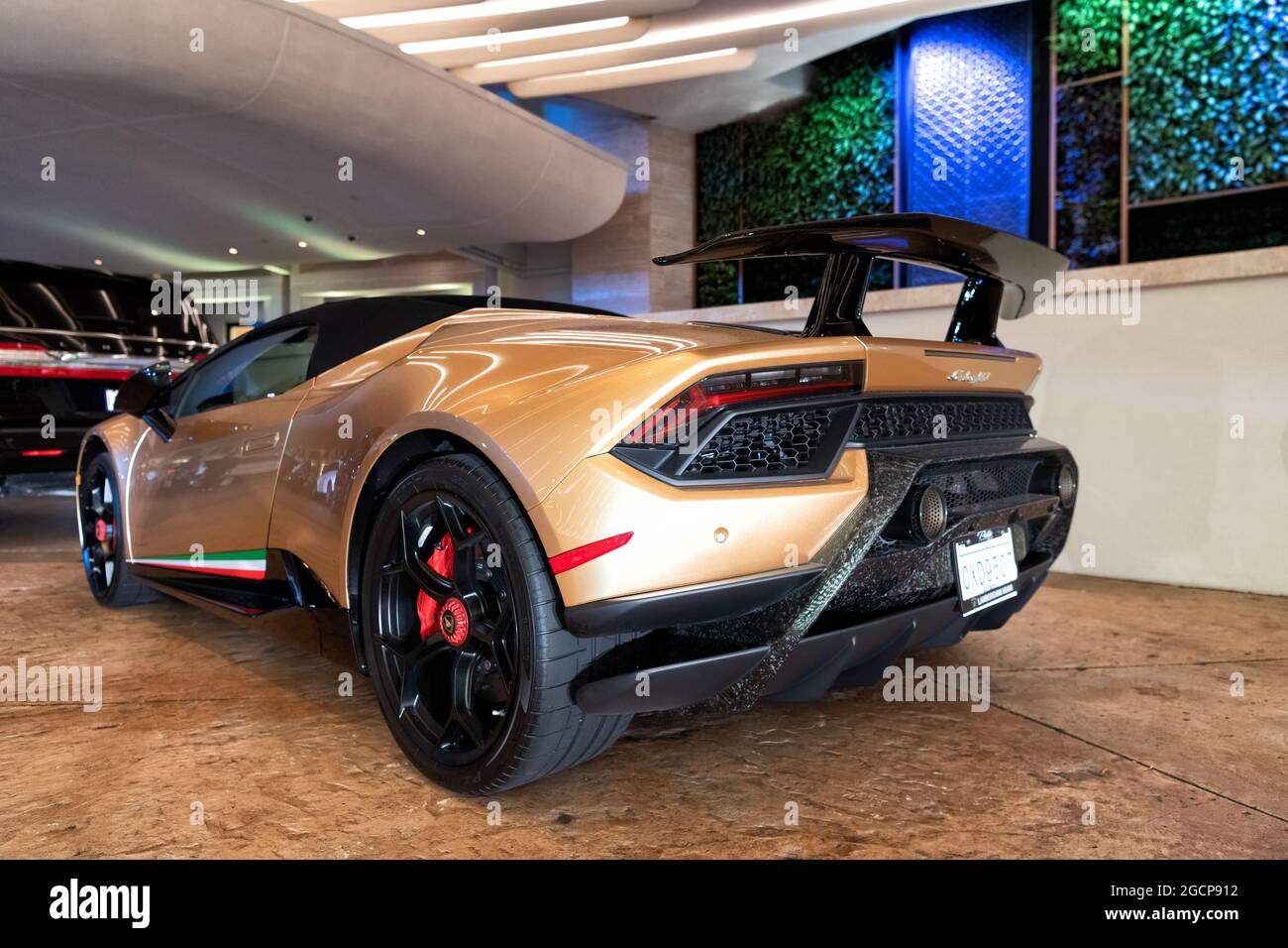 Gold Lamborghini Aventador