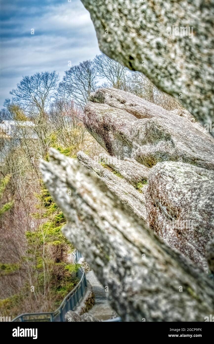 The Blowing Rock looking out over the Blue Ridge Mountains in Blowing ...