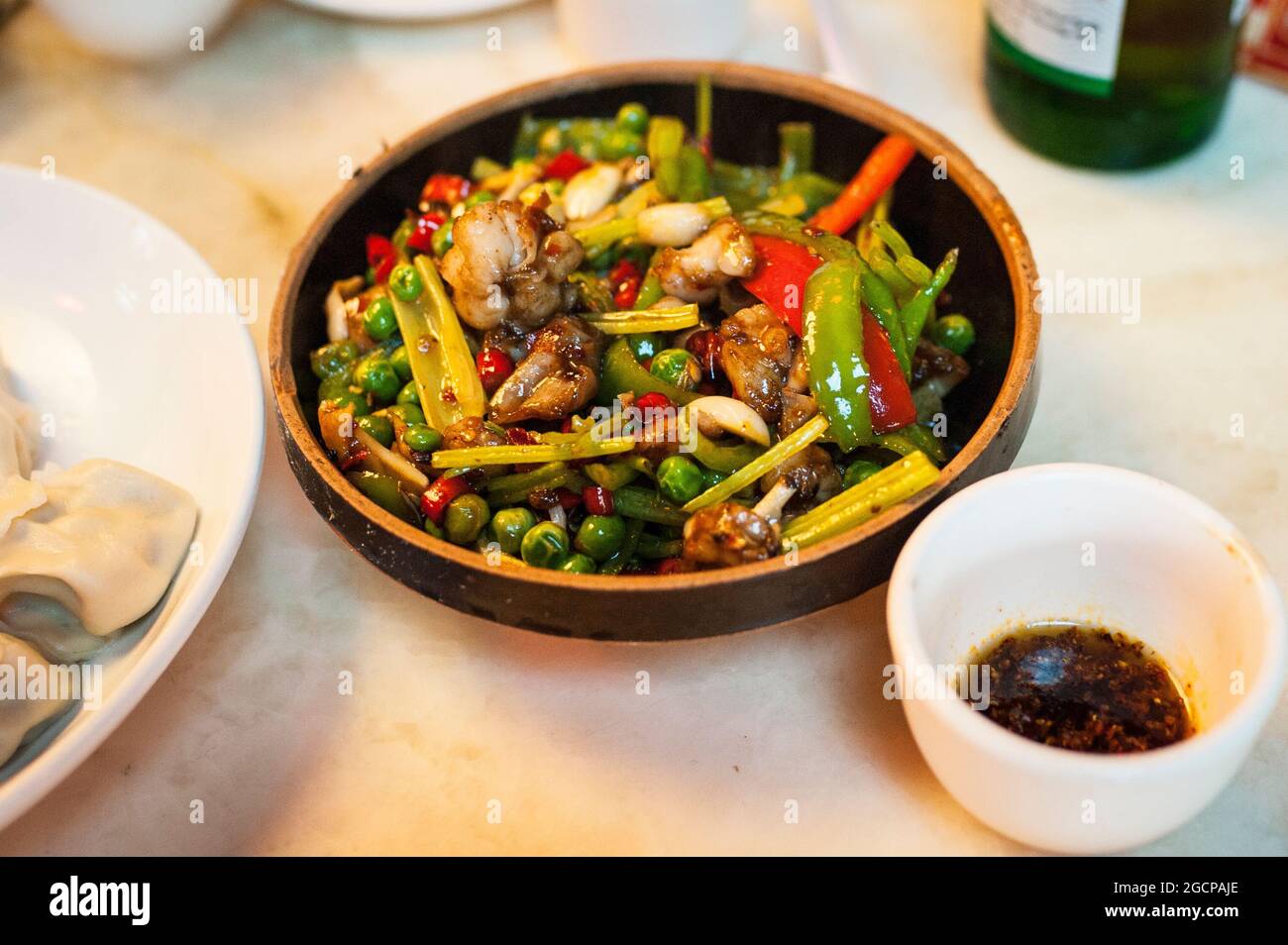 Spicy frog dish, Beijing Hutongs Stock Photo - Alamy