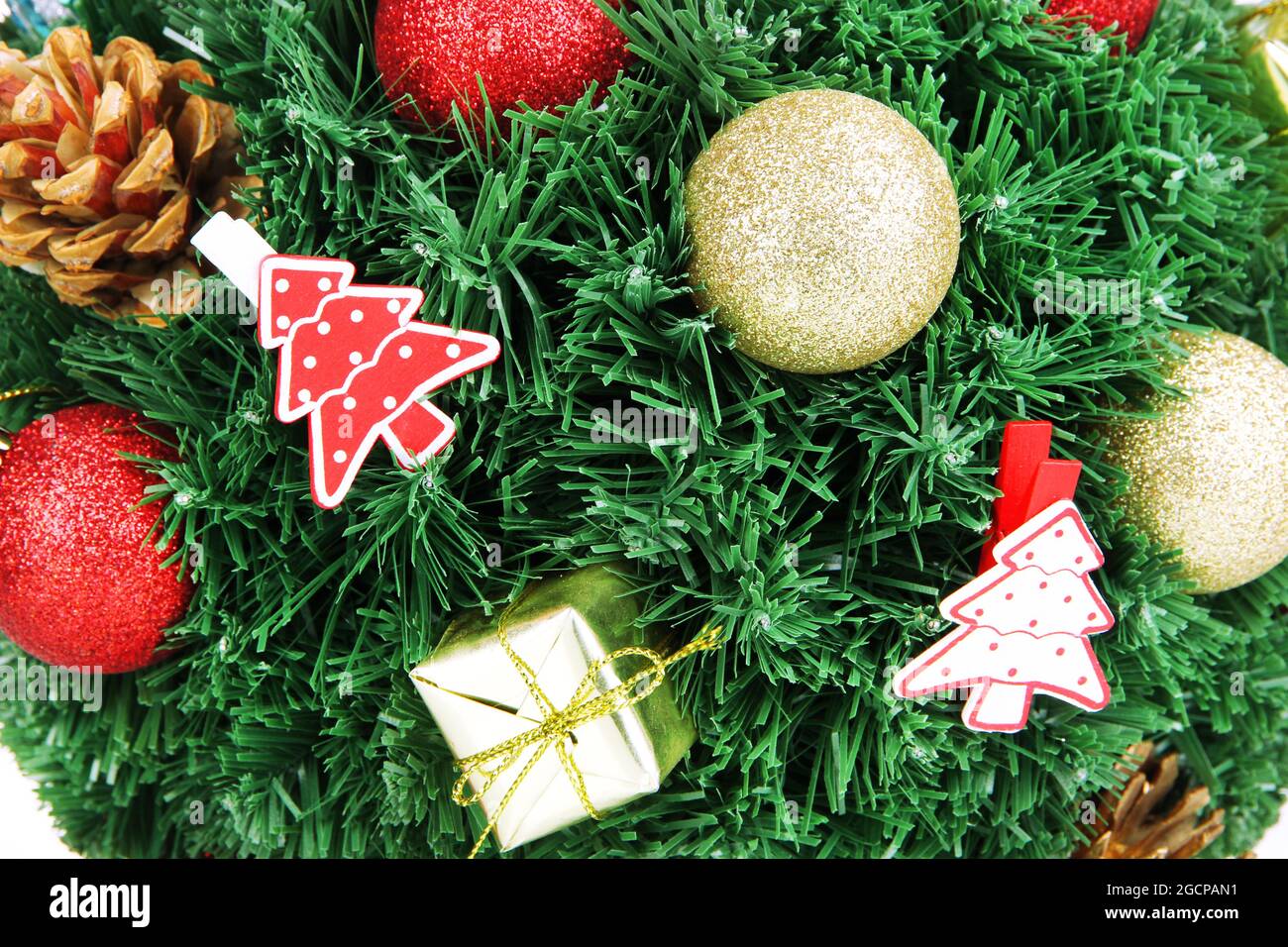 Christmas background with decorations close up Stock Photo - Alamy