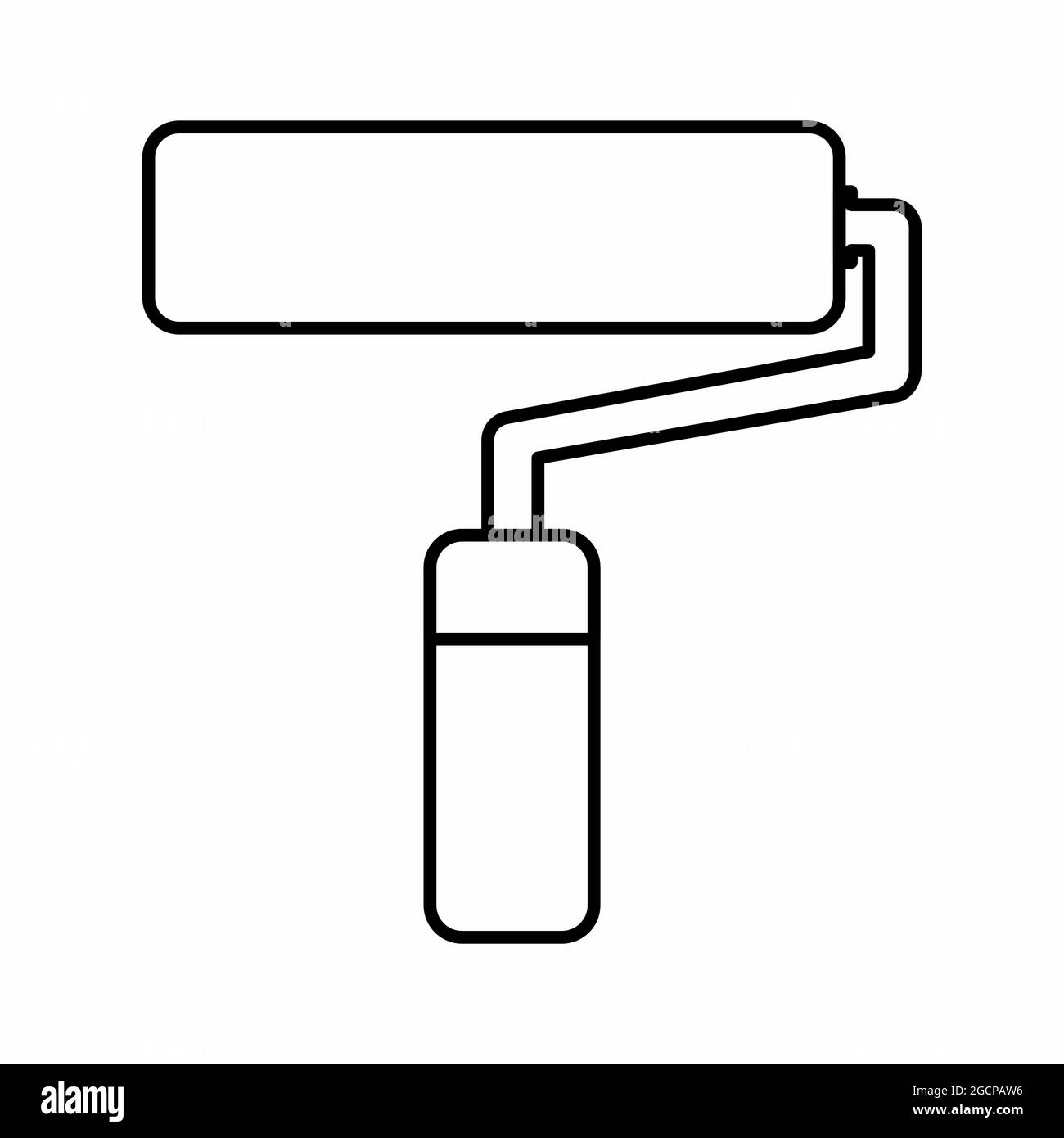 Icon Vector of Paint Roller - Line Style - simple illustration ...