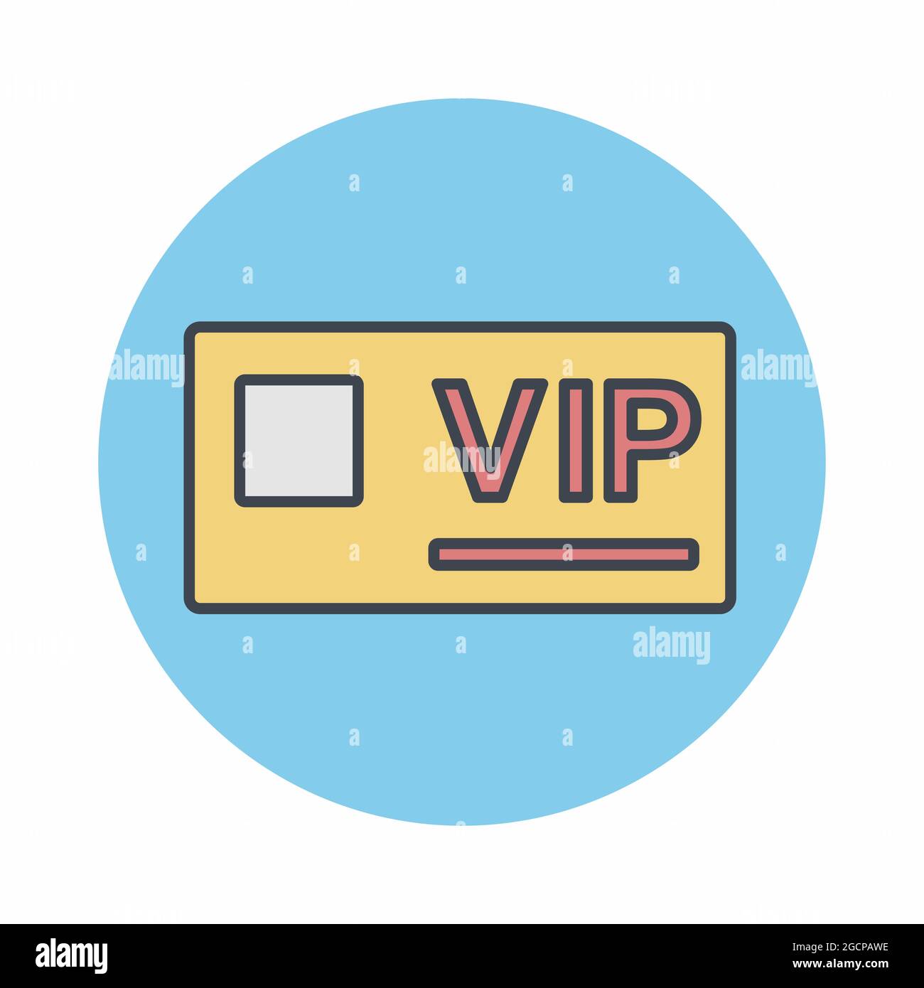Vector Graphic of VIP Card - Color Mate Style - simple illustration ...