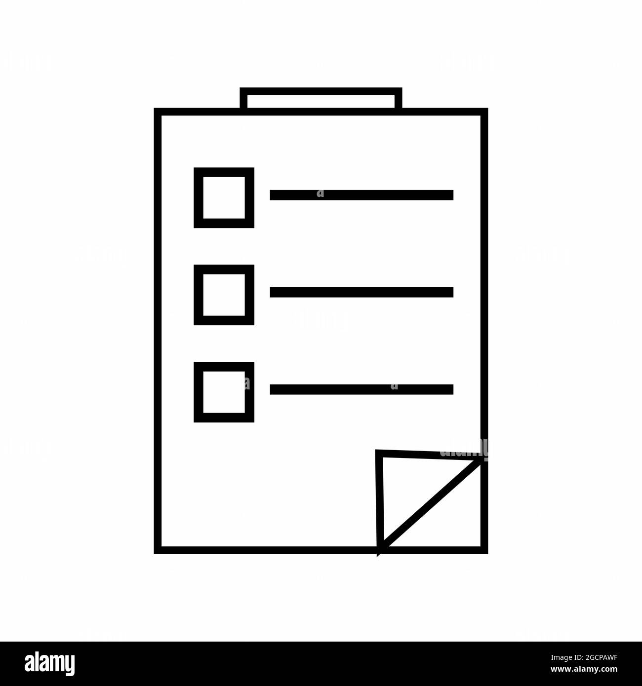 Clipboard checklist outline Stock Vector Images - Alamy