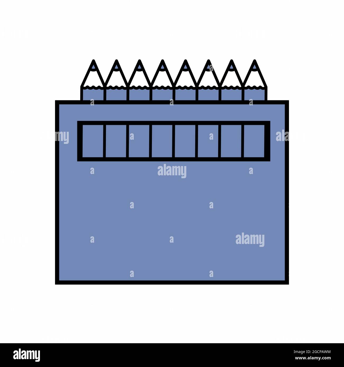 Icon Vector of Color Box - Dark Blue Style - simple illustration ...