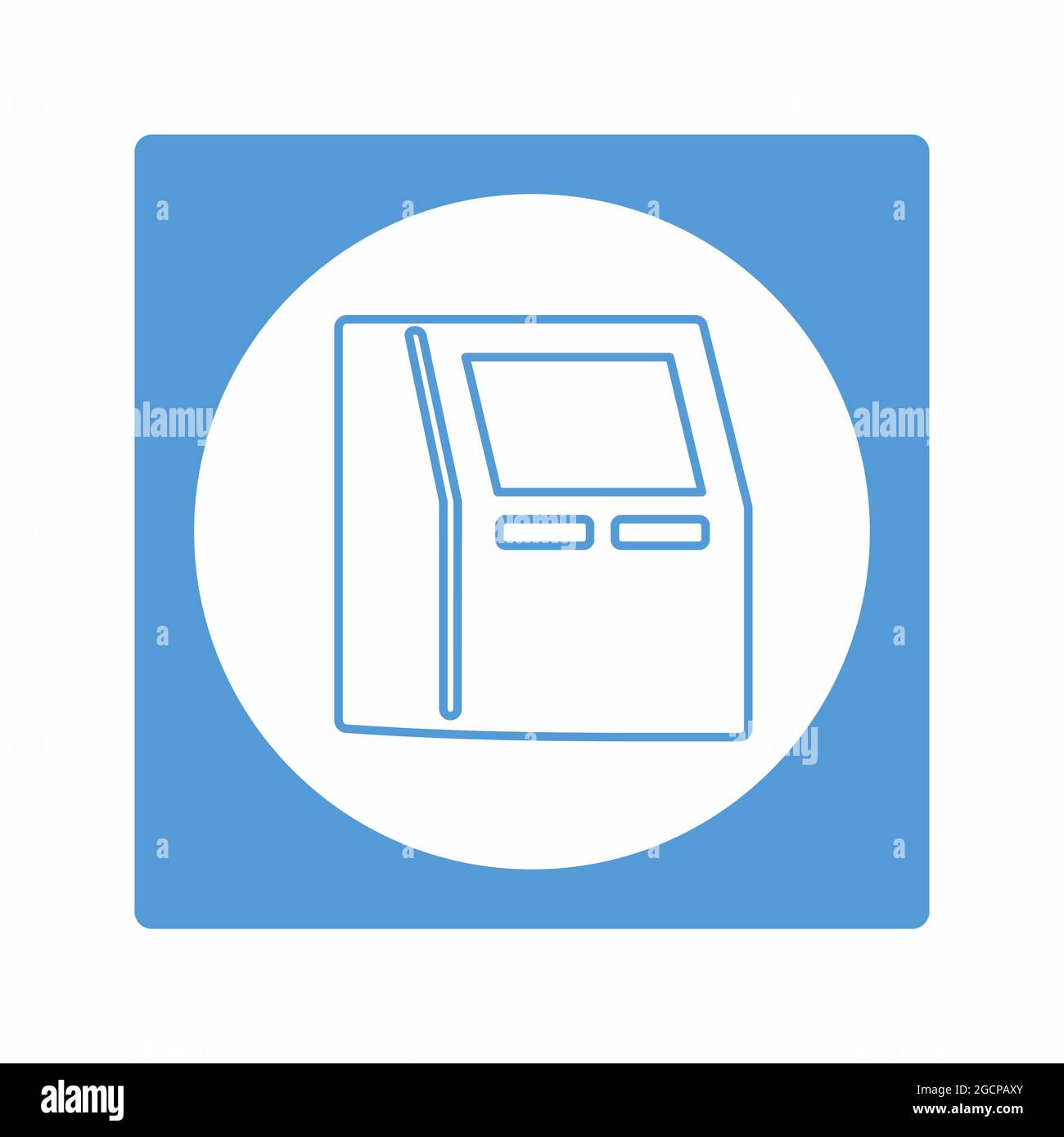 Vector Graphic of ATM Machine - White Moon Style - simple illustration ...