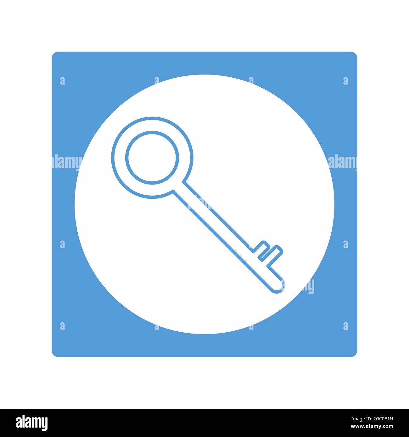 Vector Graphic of Key - White Moon Style - simple illustration ...