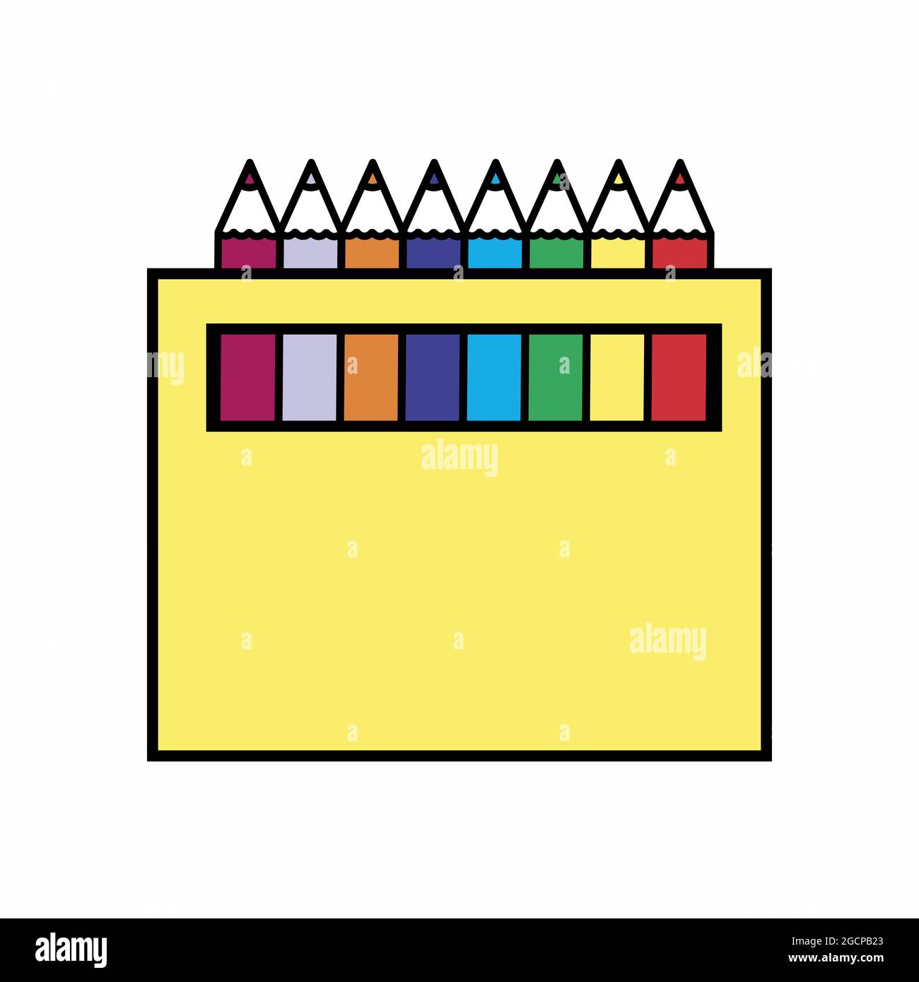 Icon Vector of Color Box - Yellow Moon Style - simple illustration ...