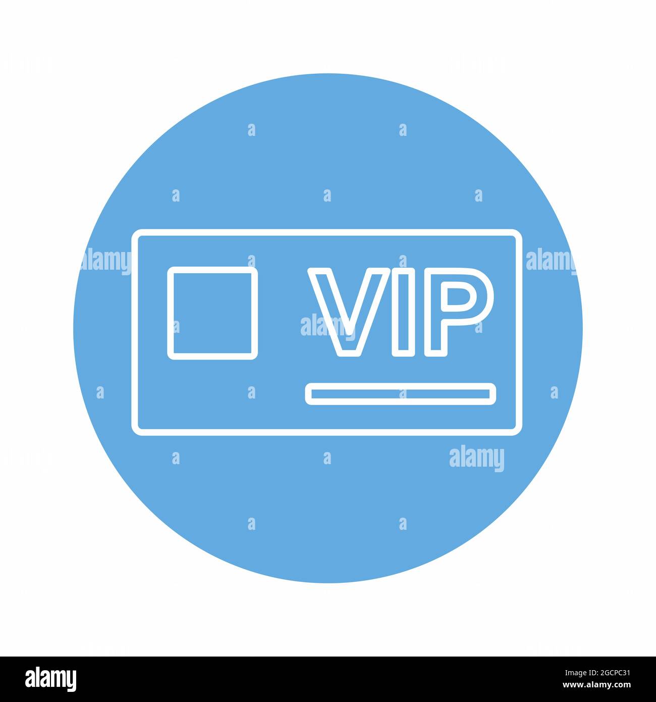 Vector Graphic of VIP Card - Blue Monochrome Style - simple ...