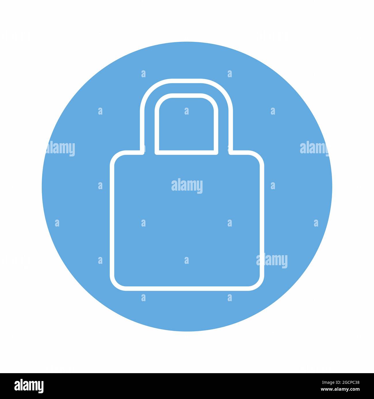 Vector Graphic of Secure - Blue Monochrome Style - simple illustration ...