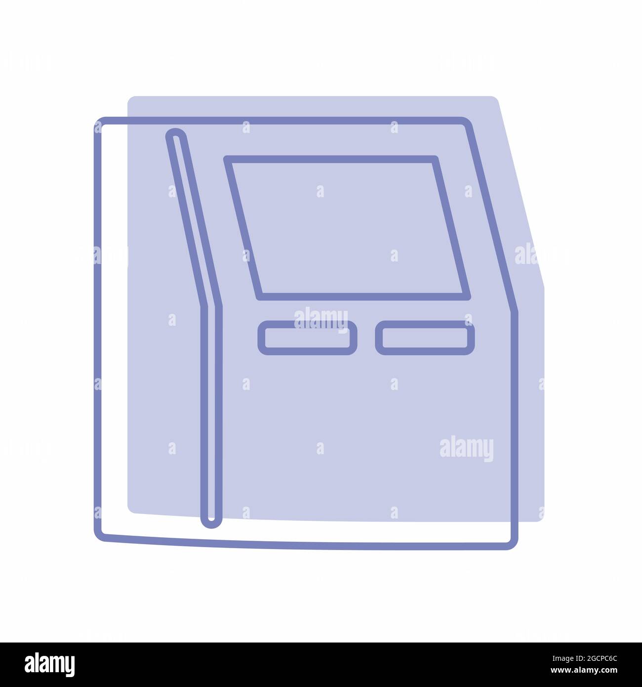 Vector Graphic of ATM Machine - Twins Style - simple illustration ...