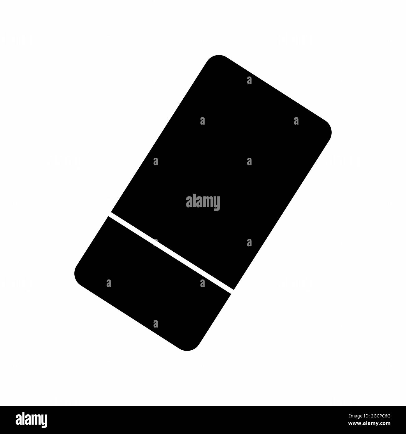 Icon Vector of Eraser - Black Style - simple illustration. Editable ...