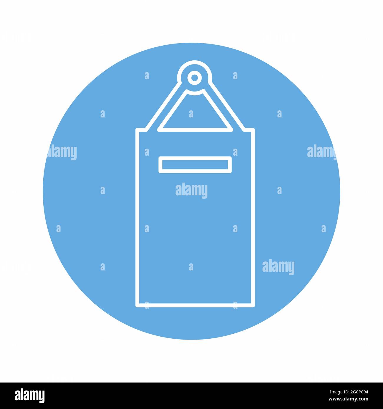 Blank blue label tag string Stock Vector Images - Alamy