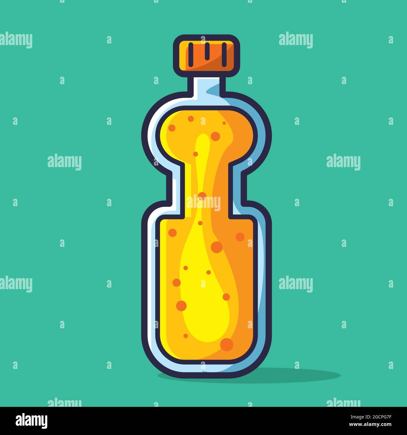 cooking oil bottle isolated cartoon vector illustration in flat style ...