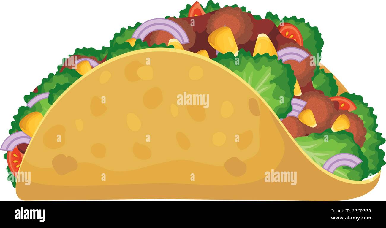 mexican taco illustration Stock Vector Image & Art - Alamy