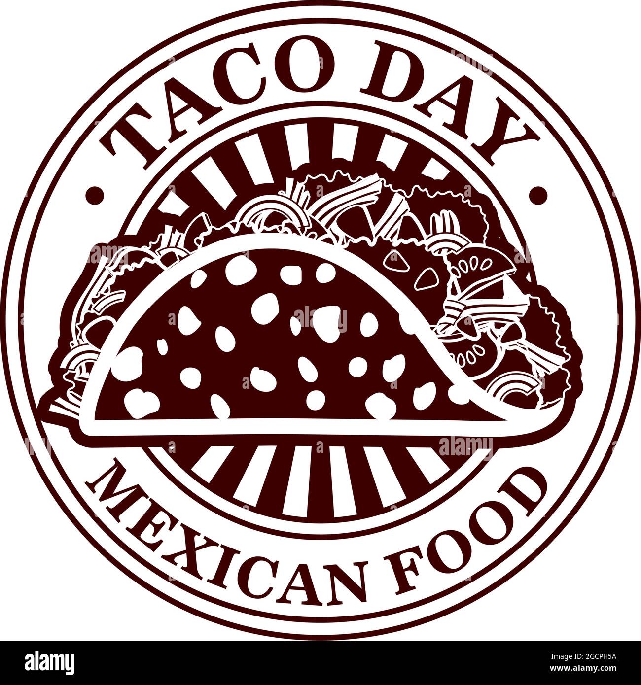 taco stamp illustration Stock Vector Image & Art - Alamy
