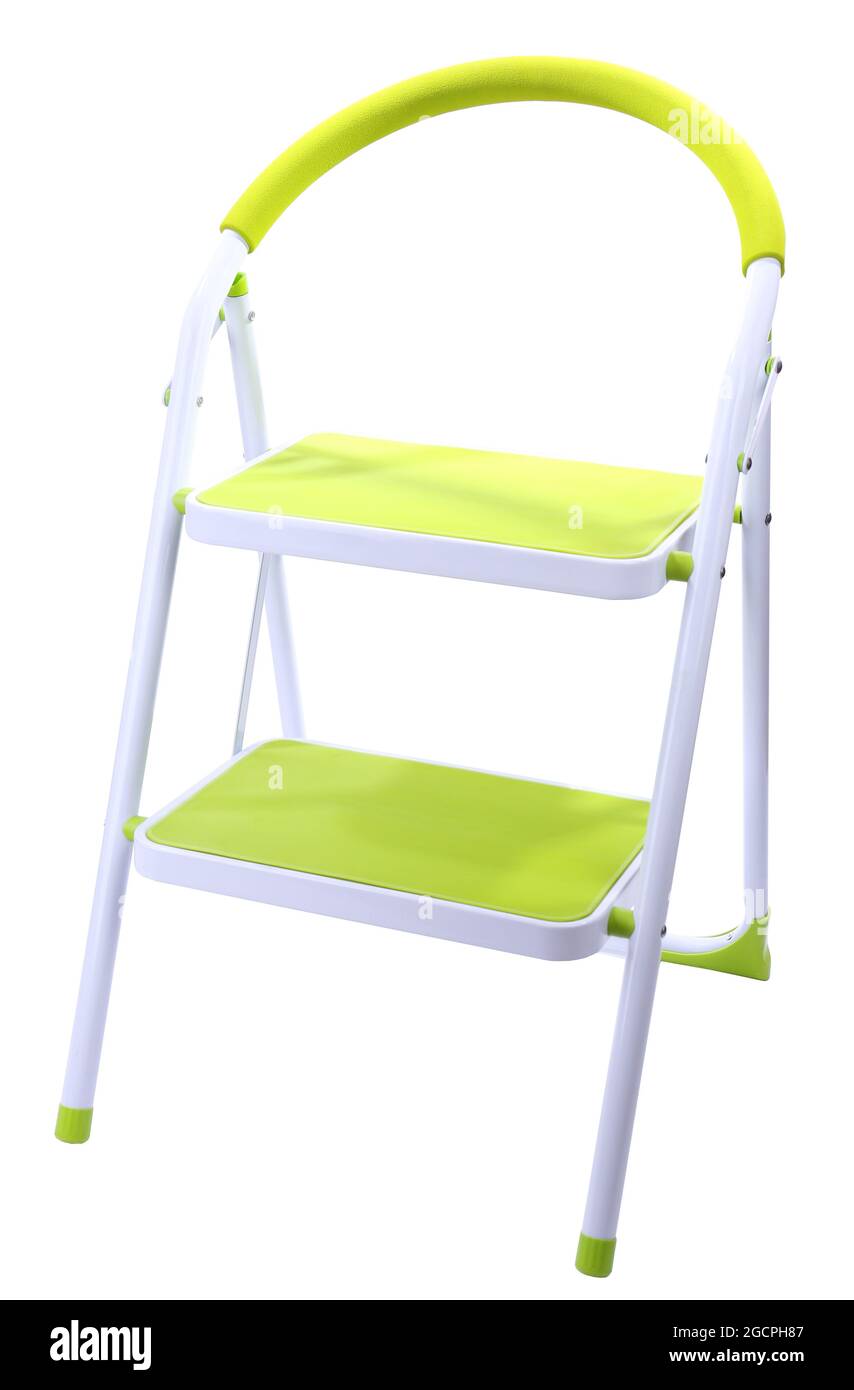 Small ladder, isolated on white Stock Photo - Alamy