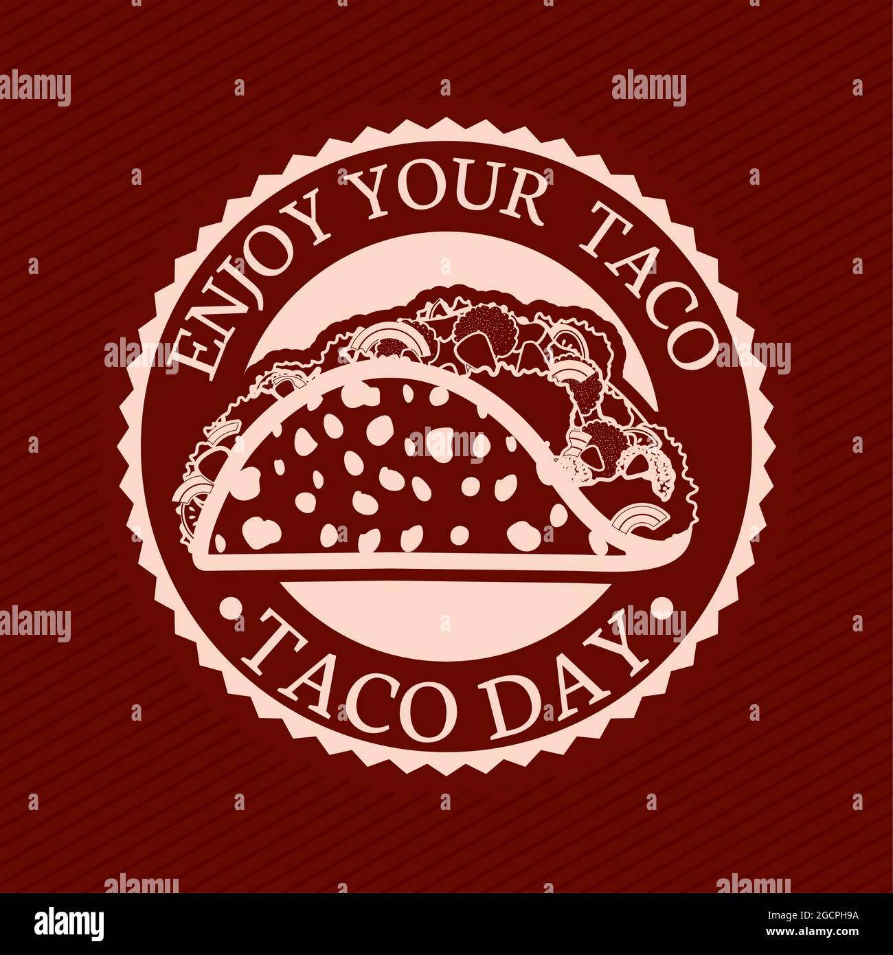 taco day label illustration Stock Vector Image & Art - Alamy