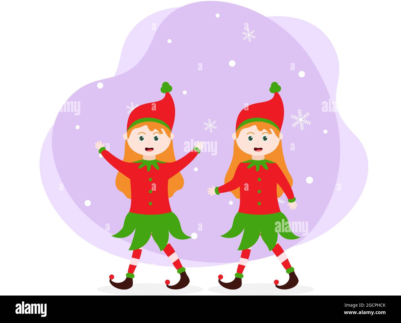 Merry Christmas Cute Cartoon Dwarf little fantasy, Santa Claus And ...