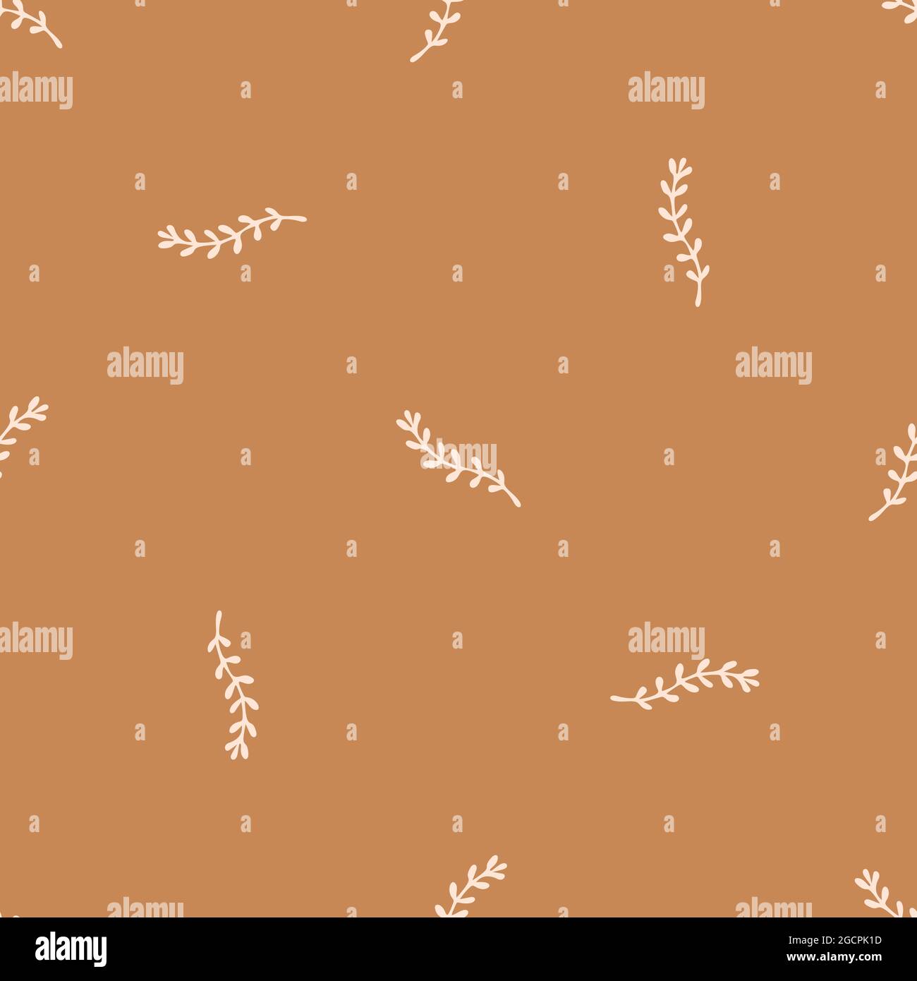 Seamless background foliage gender neutral pattern. Whimsical minimal ...