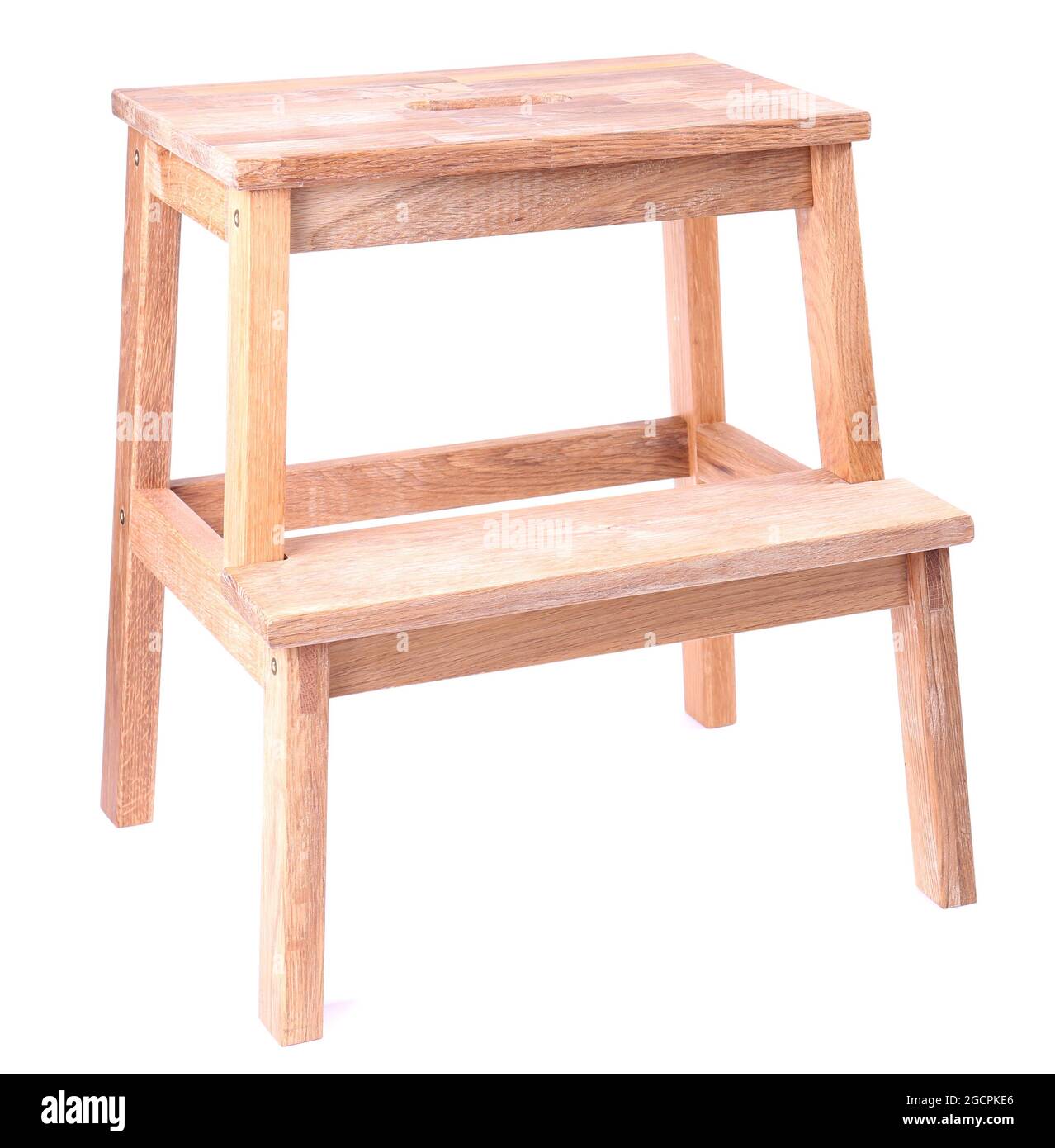 Small wooden ladder, isolated on white Stock Photo - Alamy