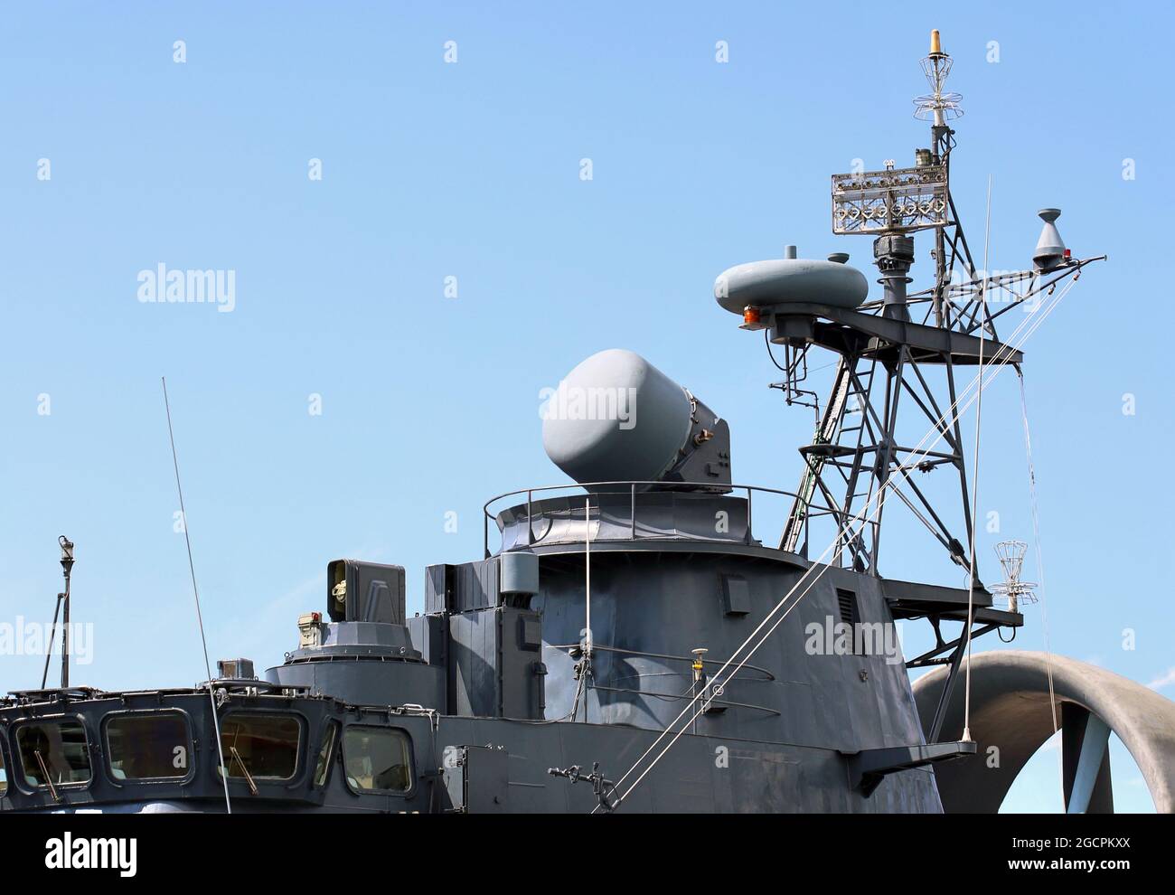 Main command post of the ship, multifunctional radar complex, radar ...