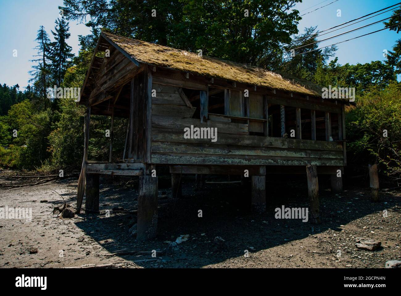 Old fisherman's shack at Hope Bay, North Pender Island, British ...