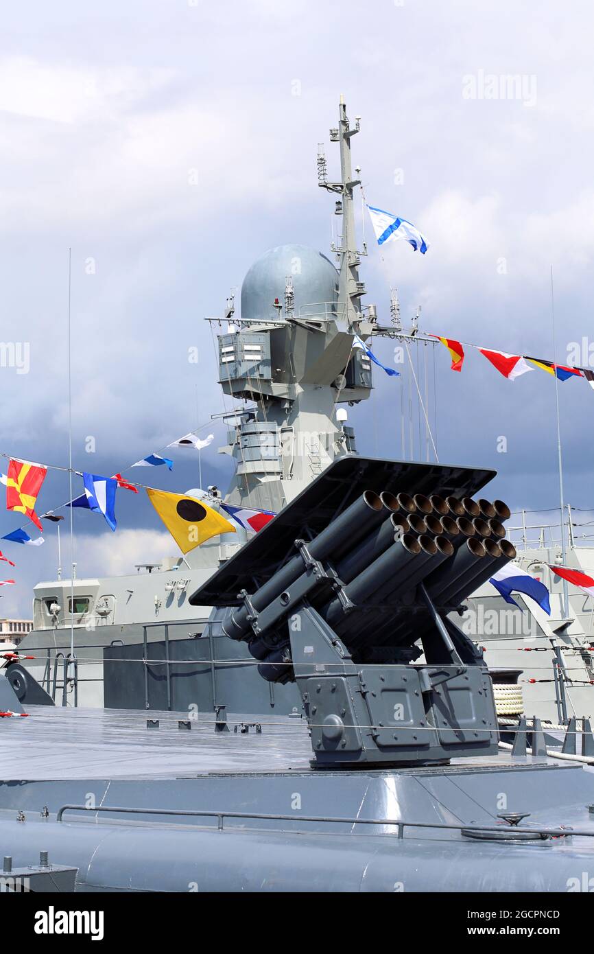 Russian navy firing missile hi-res stock photography and images - Alamy