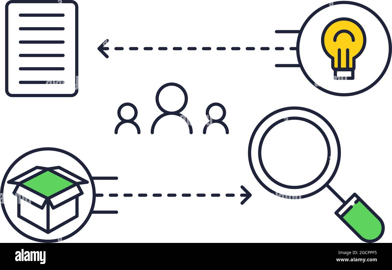 Startup project plan creation workflow icon vector Stock Vector Image ...